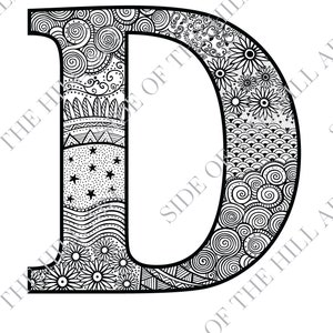 Alphabet Letter Initial Colouring Pages, Mindful Colouring, - Etsy