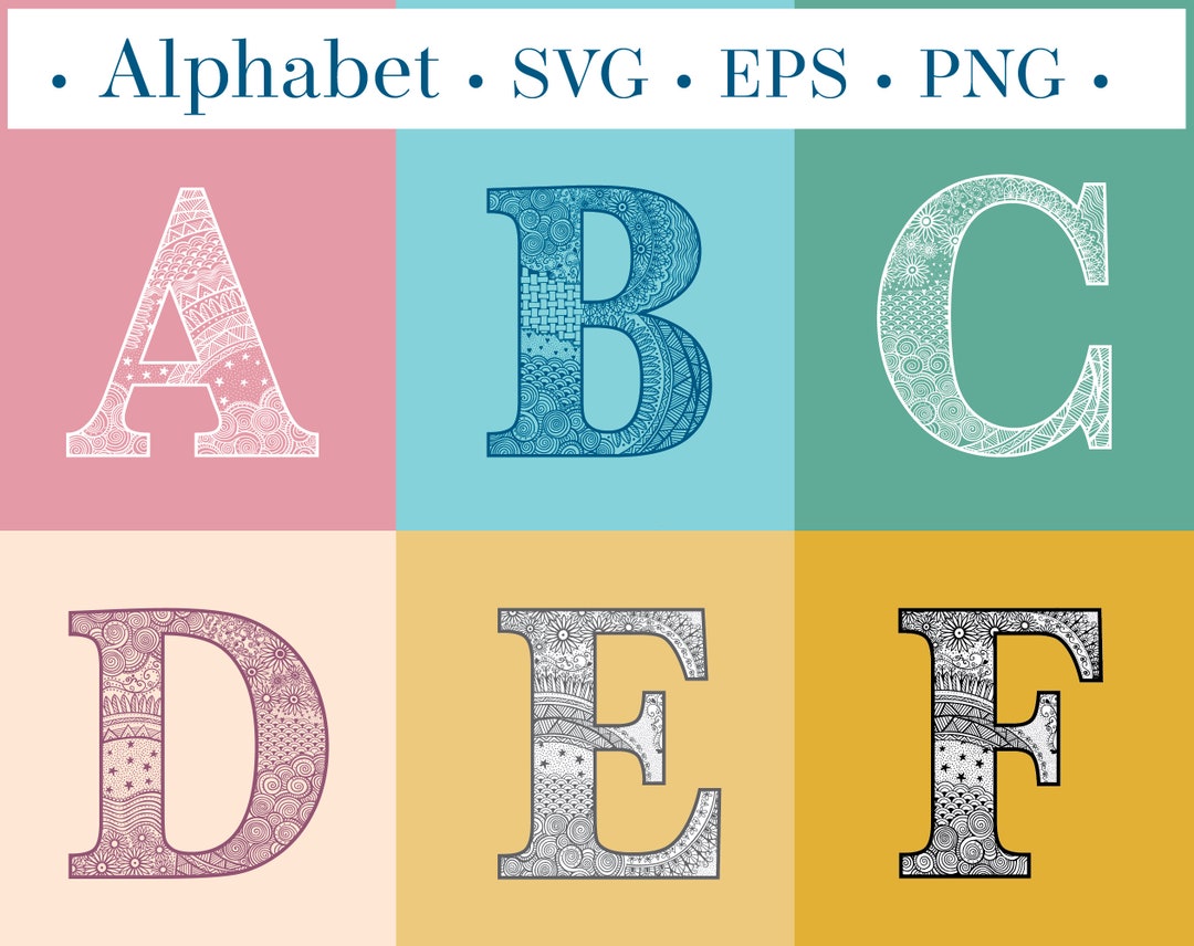A-Z Alphabet Bundle Clip Art Download Letter Cut Files - Etsy
