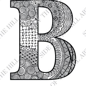 Alphabet Letter Initial Colouring Pages, Mindful Colouring, - Etsy