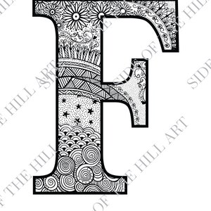 Alphabet Letter Initial Colouring Pages, Mindful Colouring, - Etsy