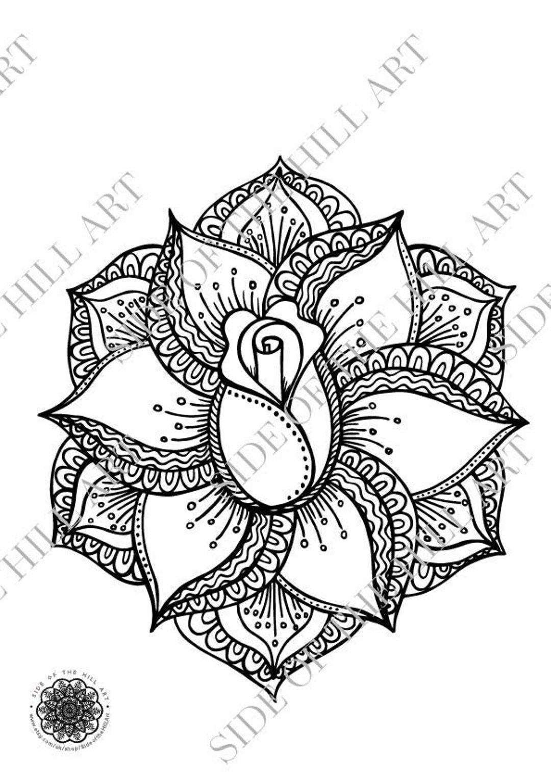 Mindful Colouring Pages Flowers and Leaves, Botanical Colouring - Etsy