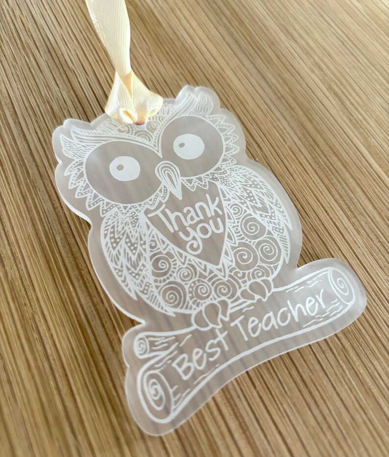 Best Teacher Owl Gift Set Card, Bookmark and Keepsake Personalised ...