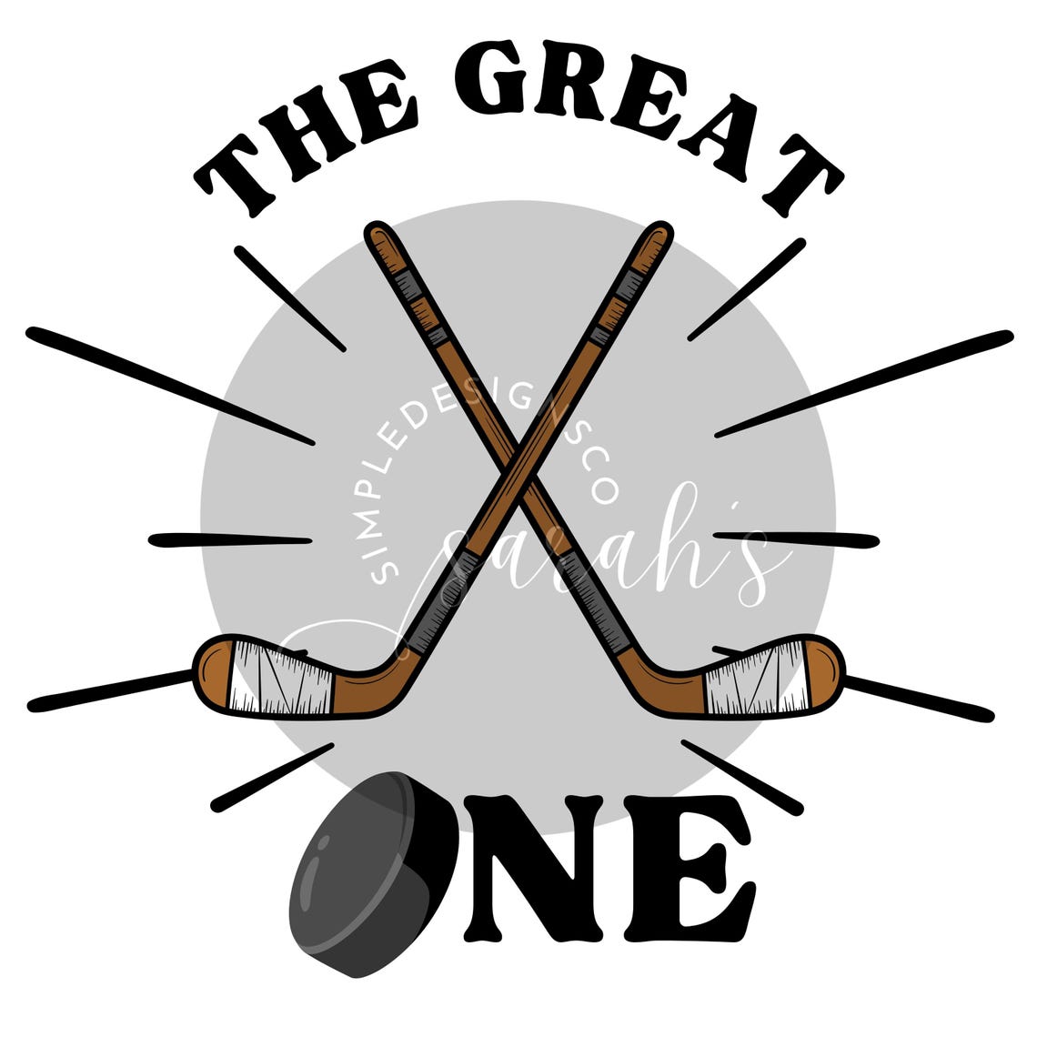 The Great One- Hockey Puck Sticker - Etsy