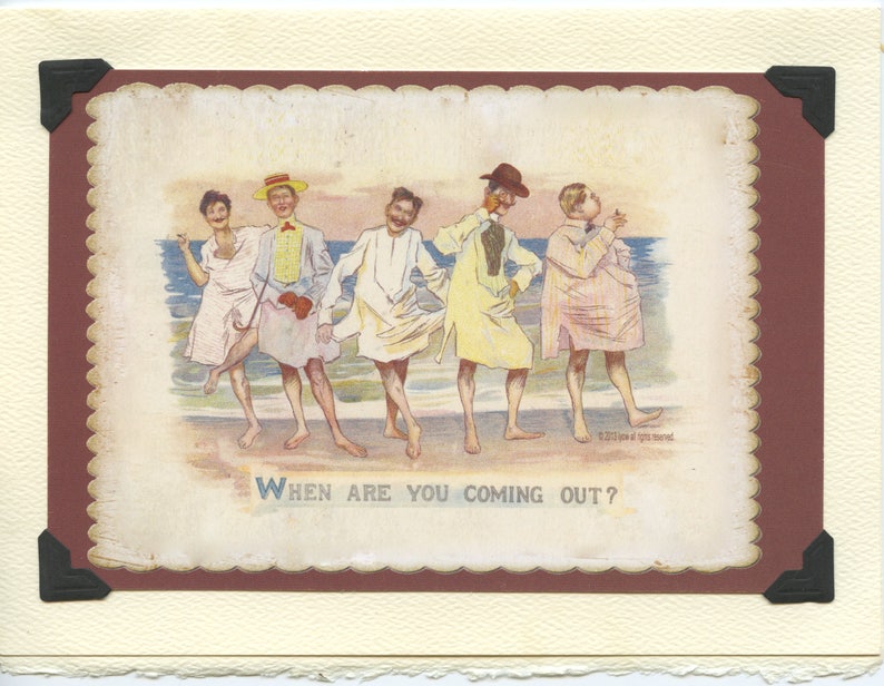 Coming Out Vintage LGBTQ Card Provincetown Card Gay - Etsy
