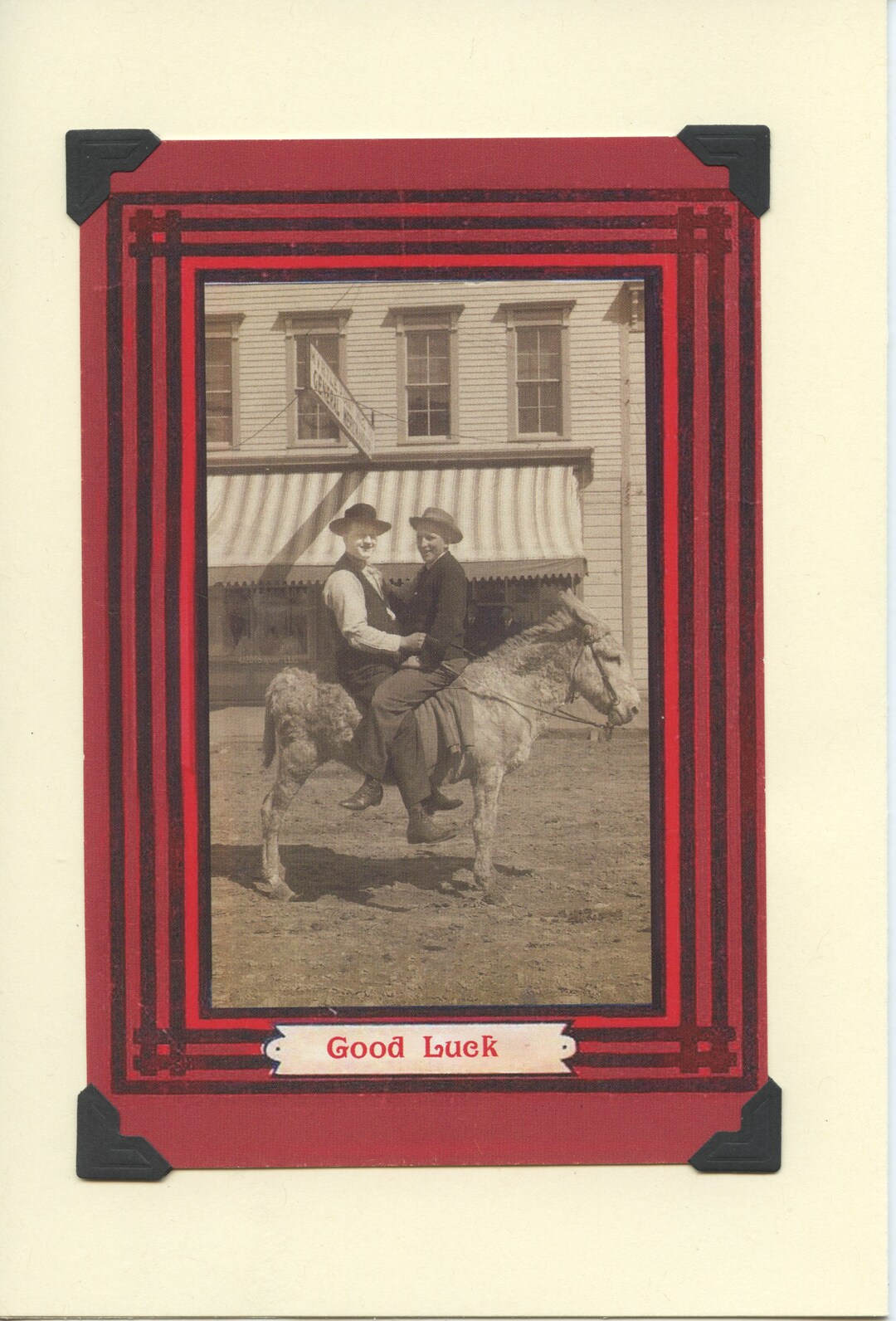 Good Luck: Vintage LGBTQ+ Card - Gay Best Wishes Card, Gay Boyfriends ...