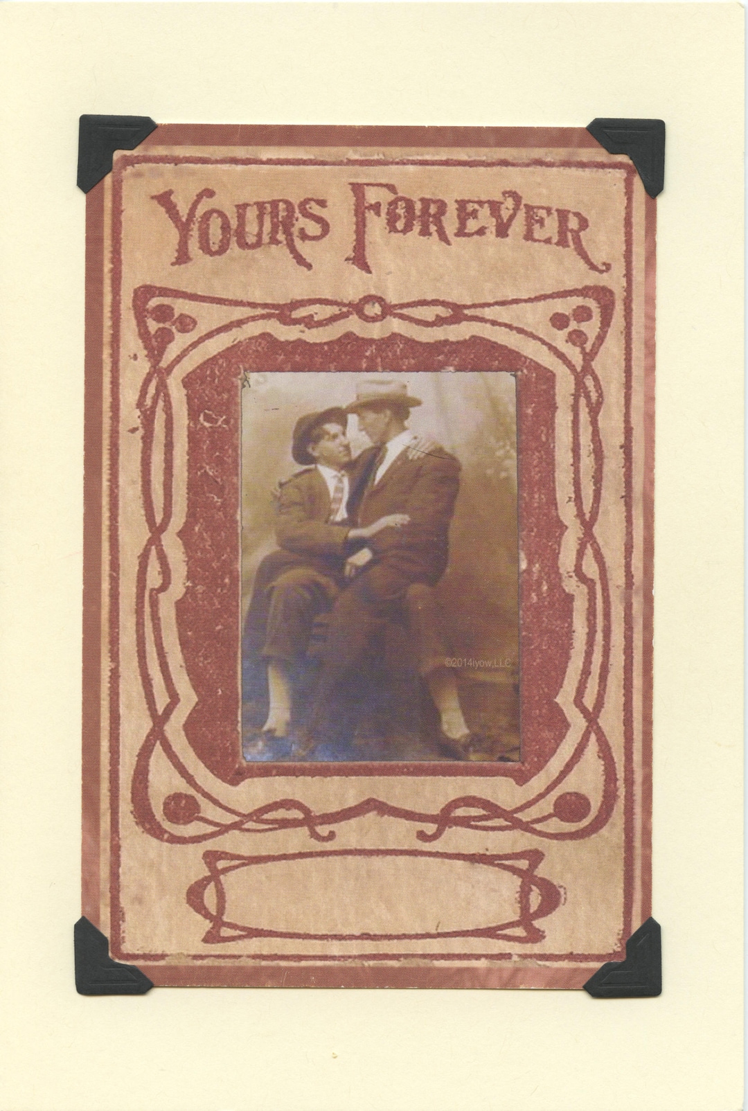 Yours Forever: Vintage Gay LGBTQ+ Card - Gay Valentine's Day Card, Gay ...
