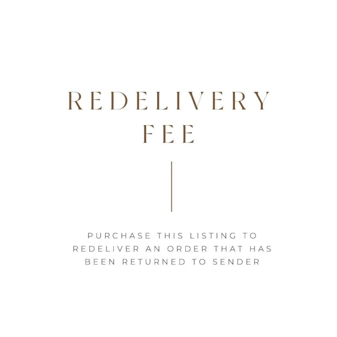 Redelivery Fee, International and Australian Domestic - Etsy