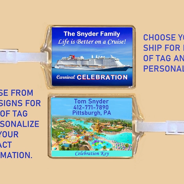 Custom Bag Tags for Cruise - Etsy