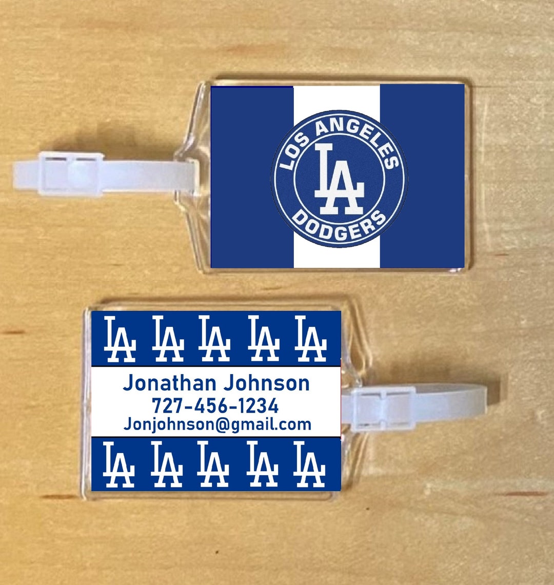 Los Angeles LA Dodgers MLB ID Luggage Tags, Personalized Custom Bag Tag ...