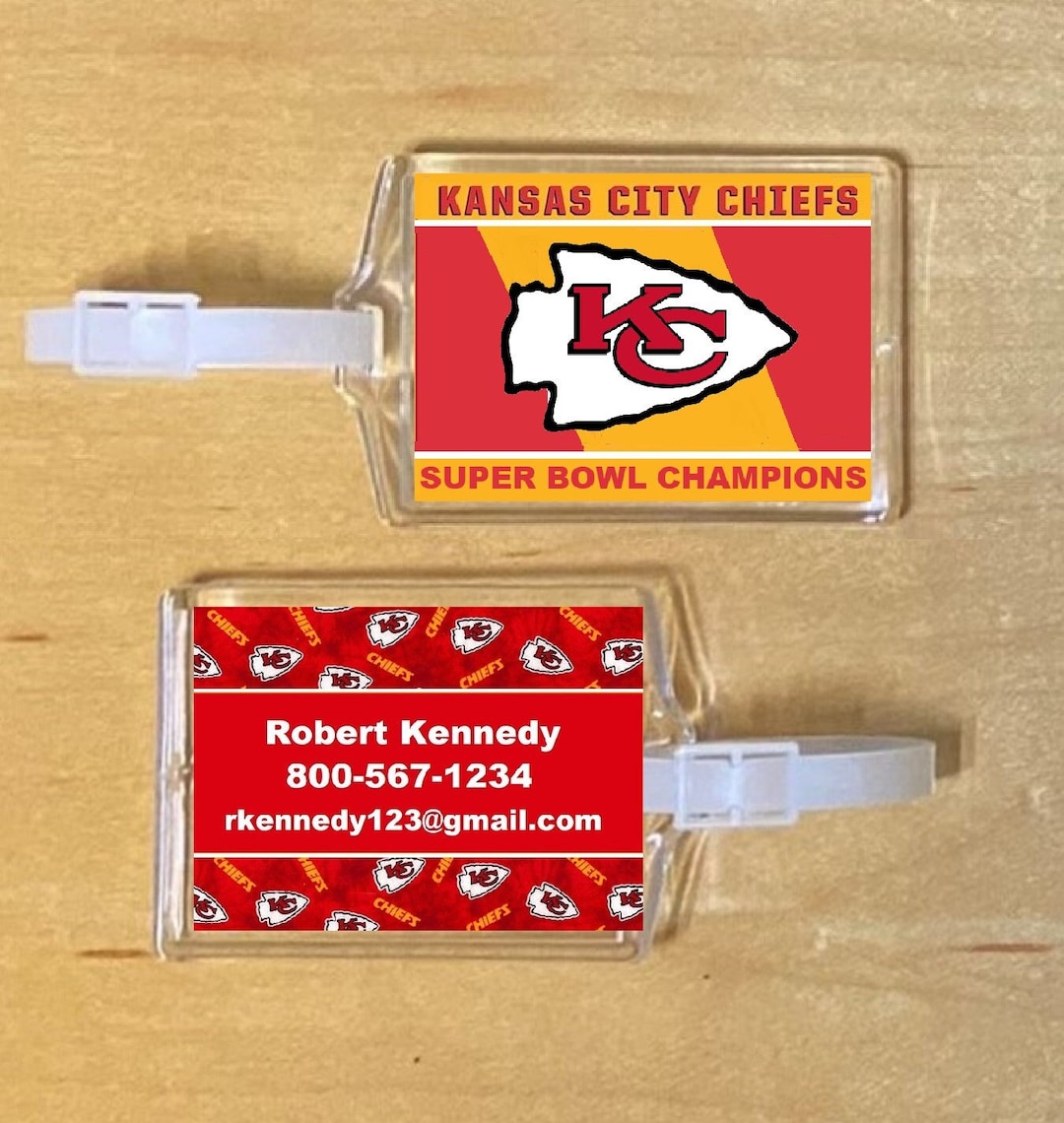 Kansas City CHIEFS ID Luggage Tags, Kansas City Chiefs Gift ...