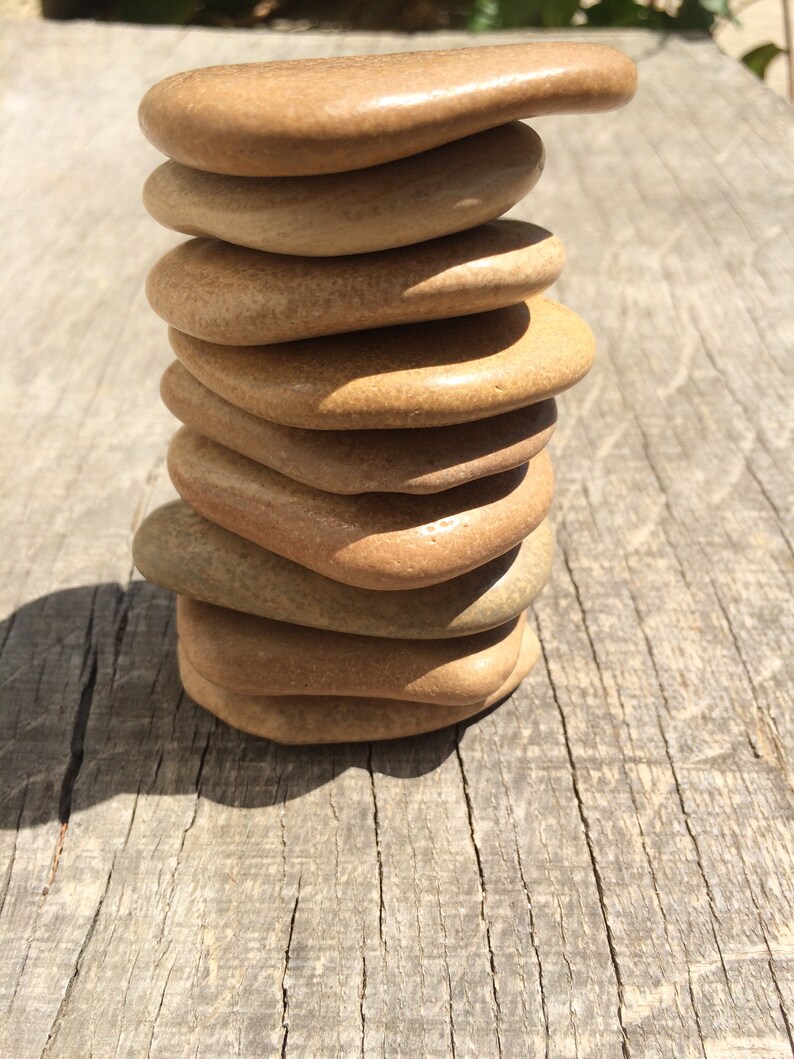 9 Medium Natural Stones Flat Beach Stones Flat Sea Stones - Etsy