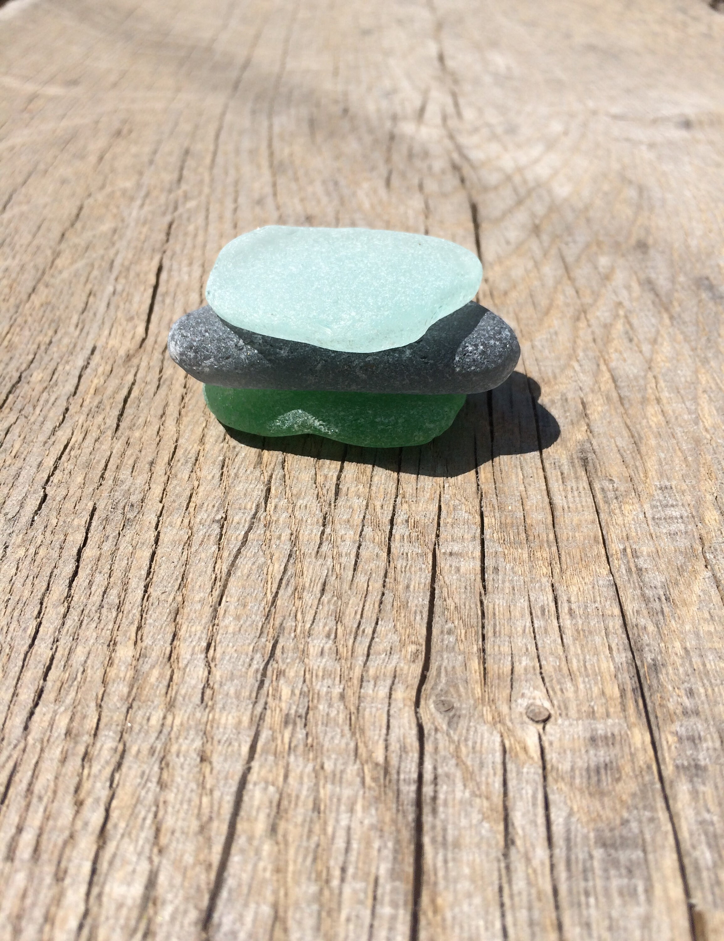 3 Large Pieces Sea Glass, Glas for Jewelry Making, Frosted Beach Glass ...
