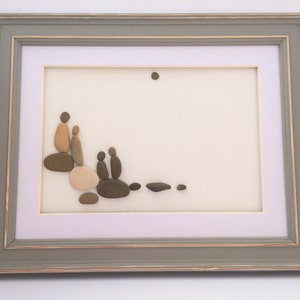 Pebble Art Family of 4 Family of Four Stone Art Rock Art - Etsy