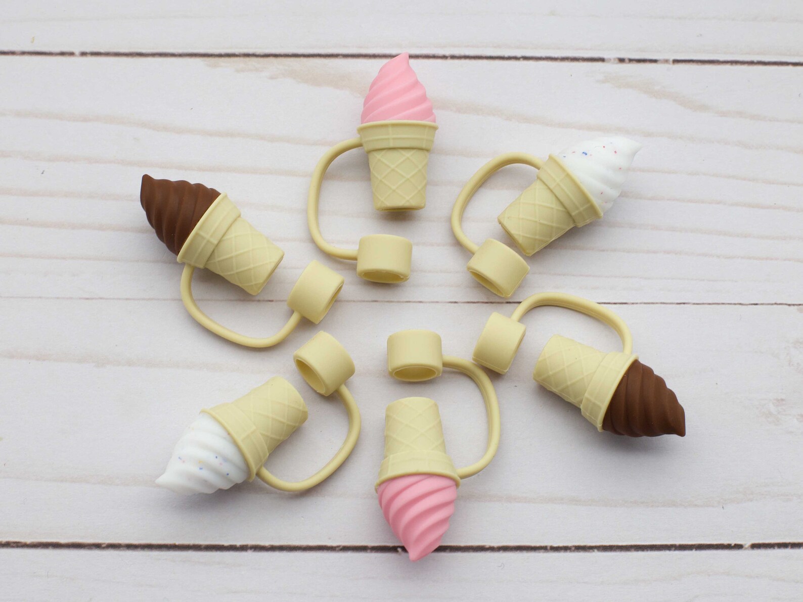 Ice Cream Stanley Straw Topper Water Bottle Tumbler Accessories Cover ...