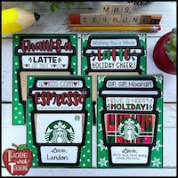 Back to School Teacher Appreciation Coffee Gift Card Holder Printable ...