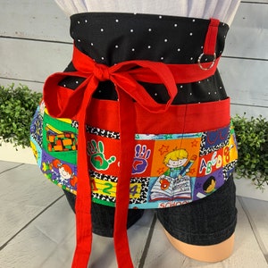 Teacher Apron, Half Waist Apron, Pocket Apron, Teacher Gift, Classroom ...