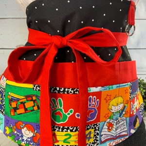 Teacher Apron, Half Waist Apron, Pocket Apron, Teacher Gift, Classroom ...