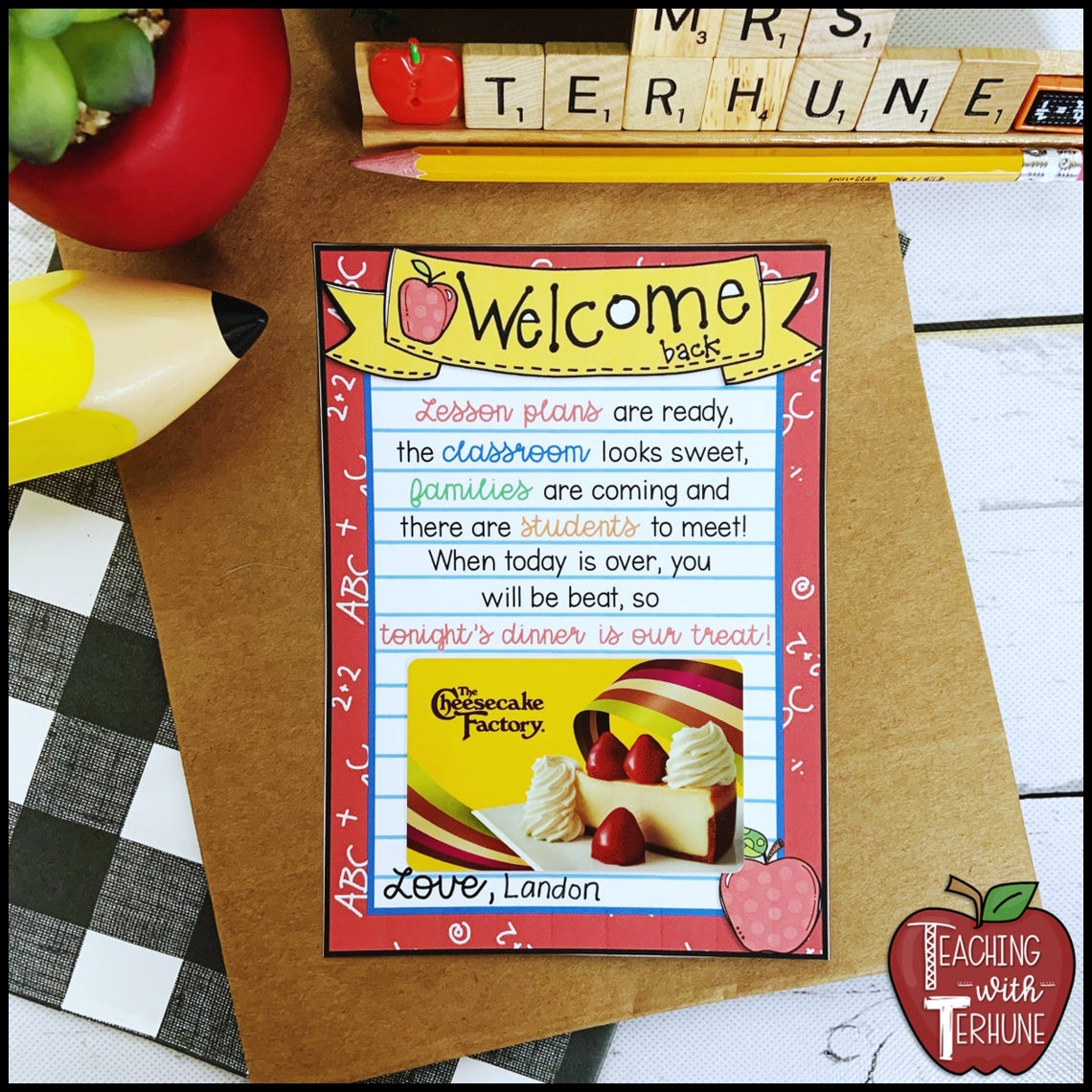 Back to School Teacher Gift Open House Teacher Gift First - Etsy