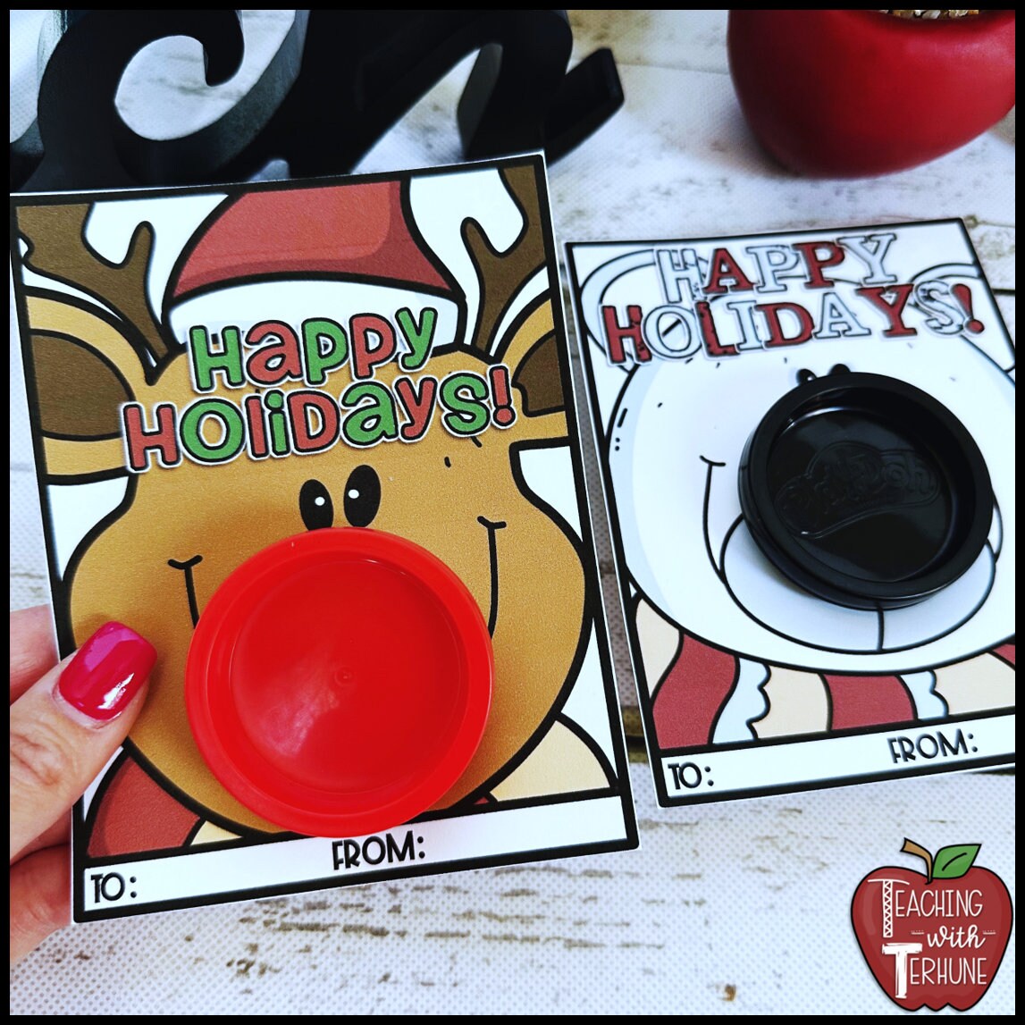 Play-doh Christmas Gift Tags – Student Holiday Cards (PDF) - Etsy