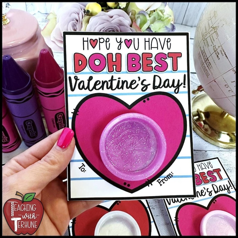 Valentine’s Day Play-doh Gift Tags for a Student Gift - Etsy