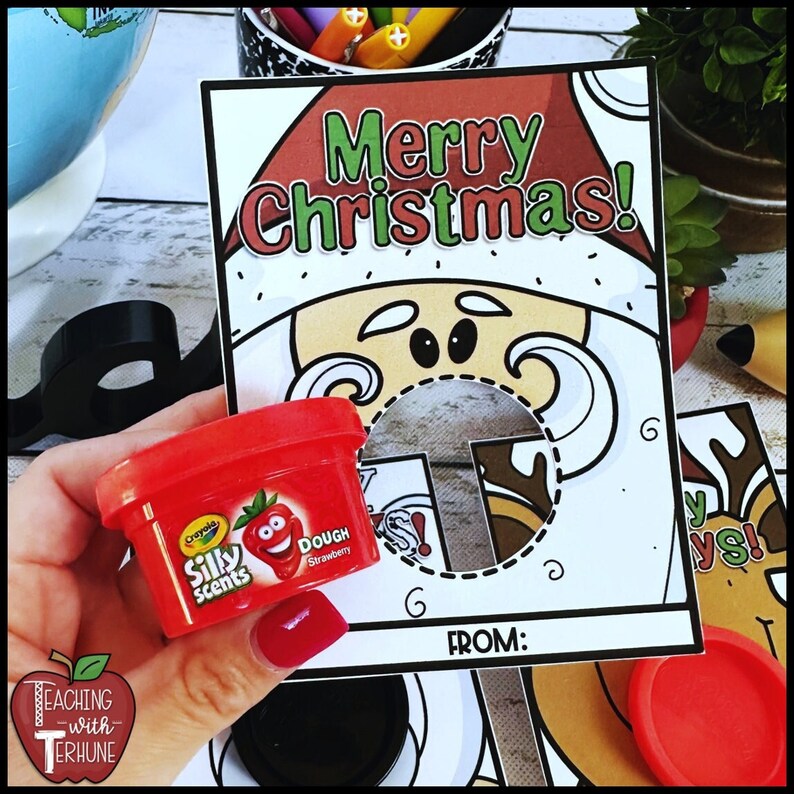Play-doh Christmas Gift Tags – Student Holiday Cards (PDF) - Etsy