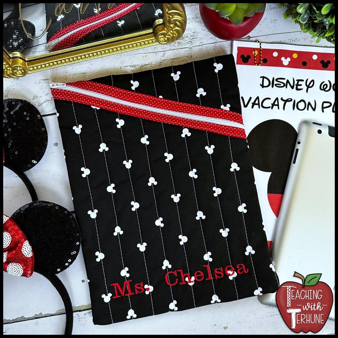 Personalized Disney Mickey Mouse Travel Zipper Pouch, Mouse Ear Storage ...