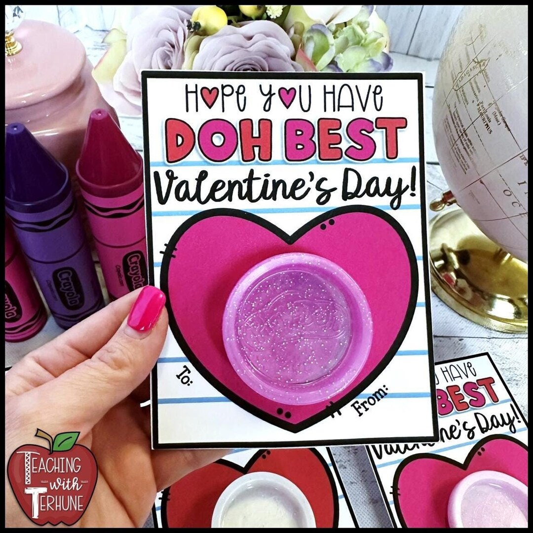 Valentine’s Day Play-doh Gift Tags for a Student Gift - Etsy