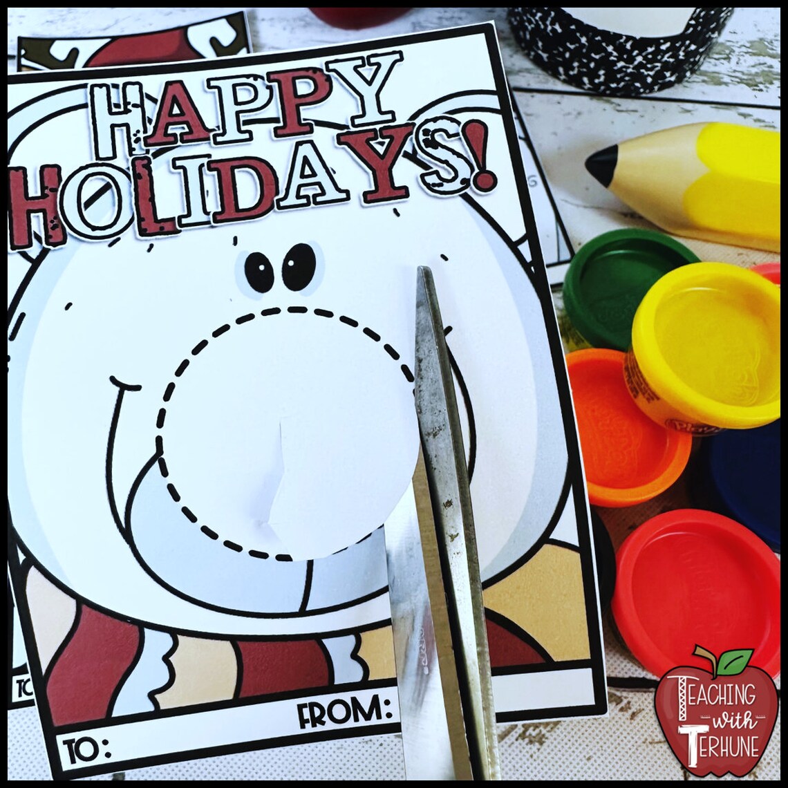 Christmas Gift Tags to Pair With Play-doh for Student - Etsy