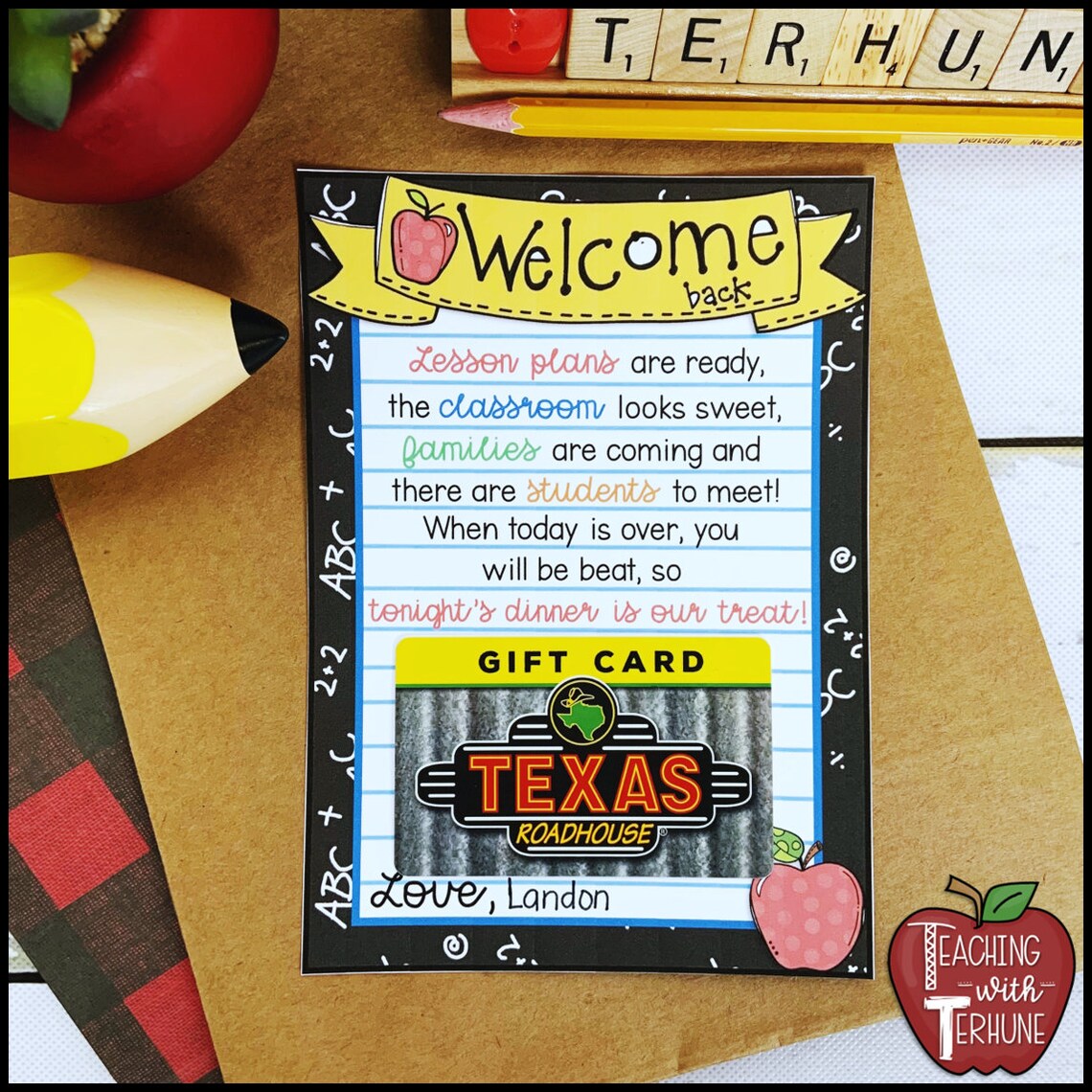 Back to School Teacher Gift Open House Teacher Gift First - Etsy