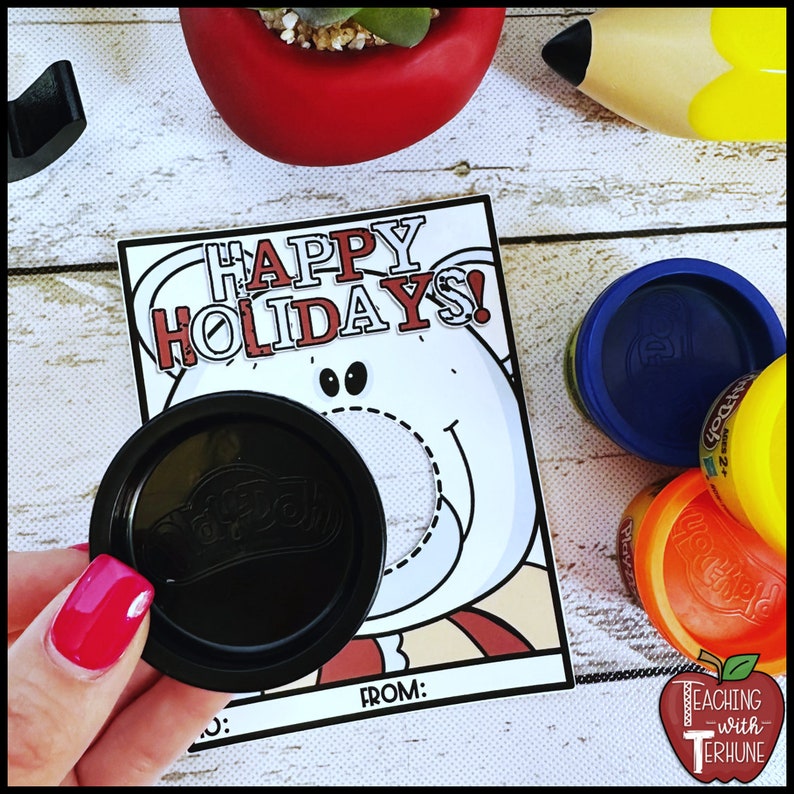 Christmas Gift Tags to Pair With Play-doh for Student - Etsy
