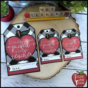 Teacher Appreciation Gift Tag - Etsy