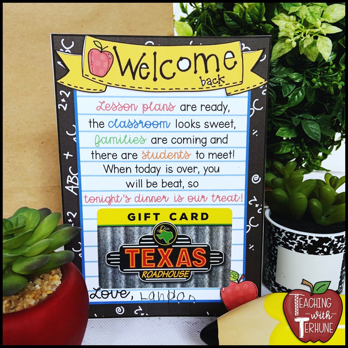 Back to School Teacher Gift Open House Teacher Gift First - Etsy