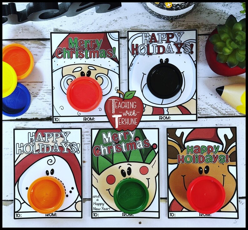 Play-doh Christmas Gift Tags – Student Holiday Cards (PDF) - Etsy