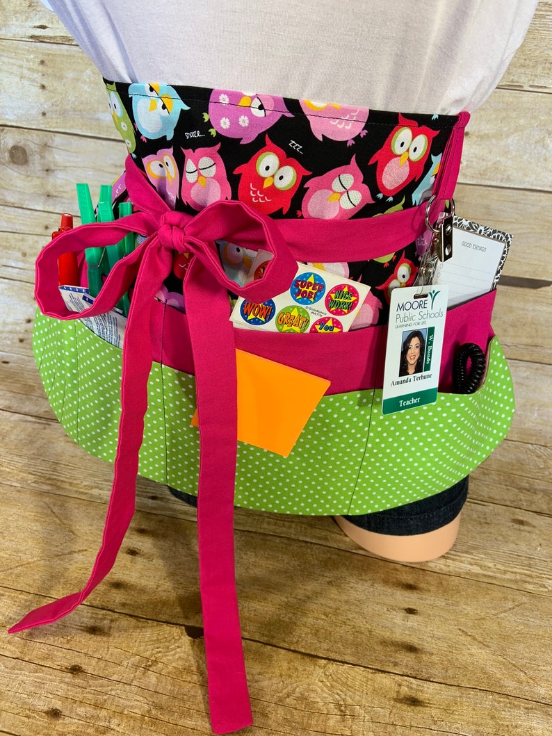 Teacher Apron Half Waist Apron Pocket Apron Utility Apron | Etsy