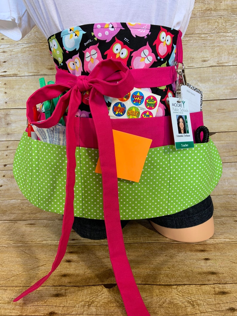 Teacher Apron Half Waist Apron Pocket Apron Utility Apron | Etsy
