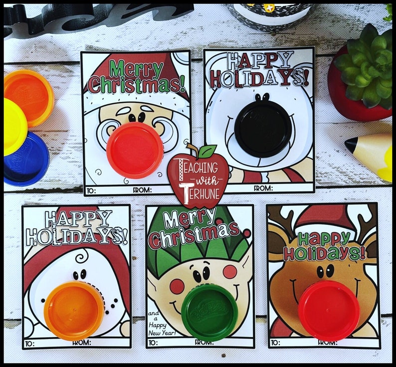 Christmas Gift Tags to Pair With Play-doh for Student - Etsy