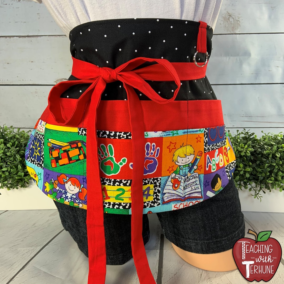 Teacher Half Apron, 6 Pocket Utility Apron, Classroom Organization - Etsy