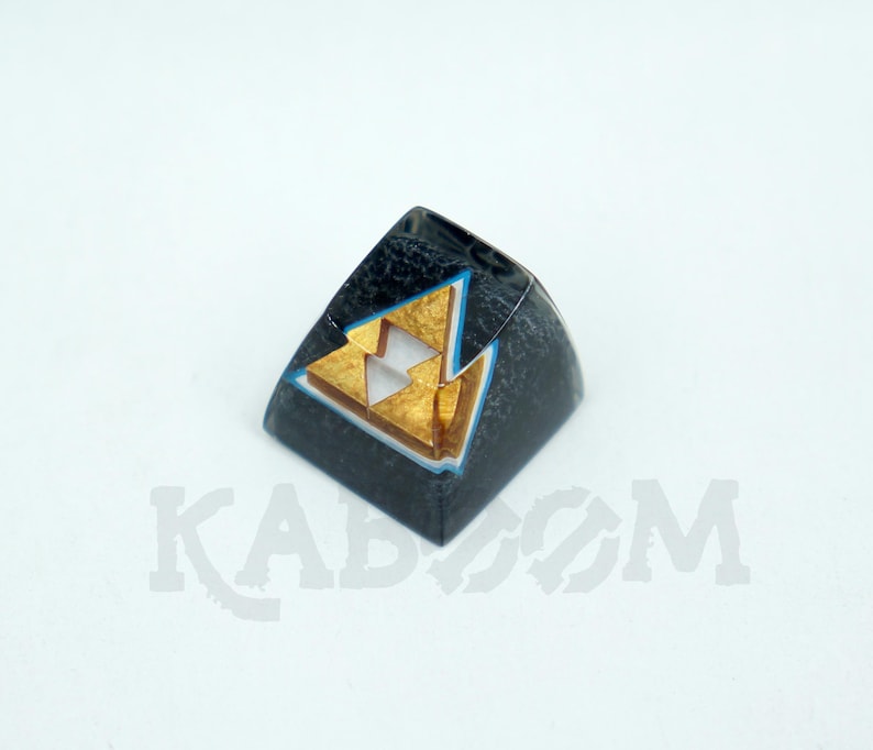 The Golden Triforce Handmade Resin Artisan Keycap for Mechanical Gaming ...