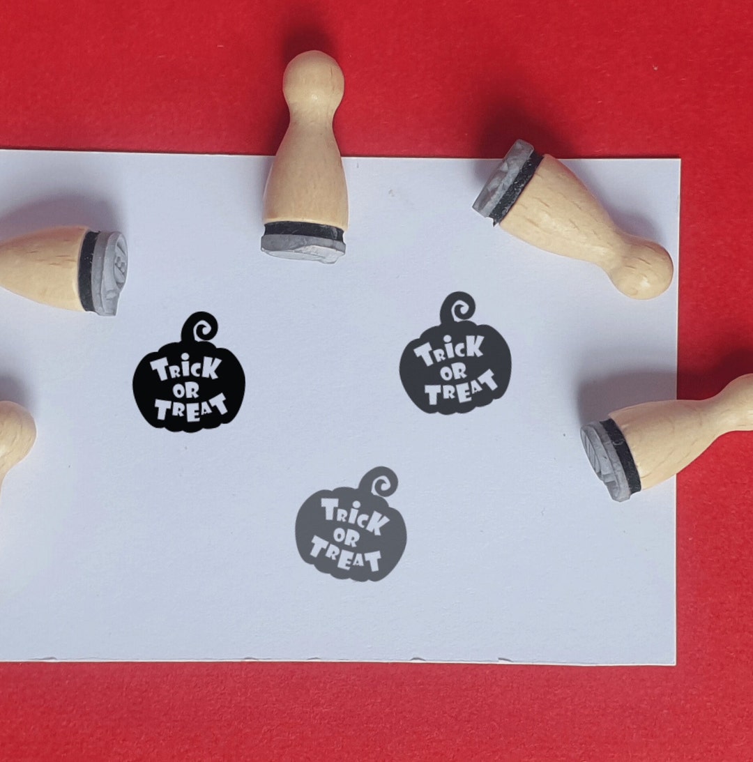 Pumpkin Mini Stamp, Mini Rubber Stamps, Small Rubber Stamp, Tiny Rubber ...