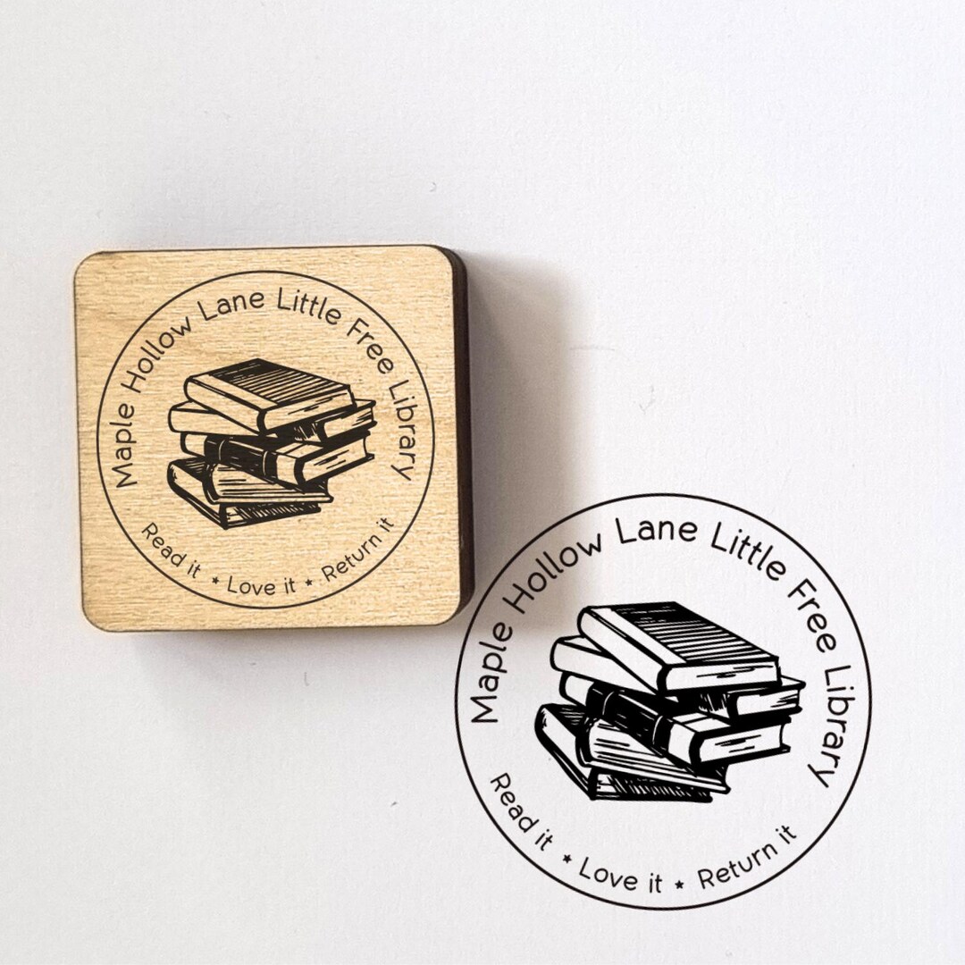 Custom Book Stamp for Free Little Library, Custom Little Free Library ...