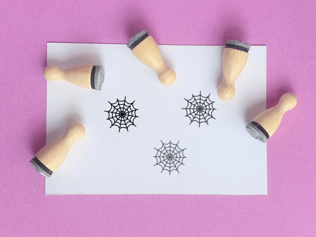Spider Web Mini Stamp, Mini Rubber Stamps, Small Rubber Stamp, Tiny ...