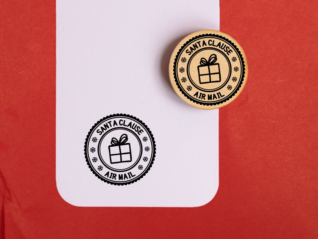 Santa Clause Air Mail Rubber Stamps Postmark Stamp Christmas - Etsy