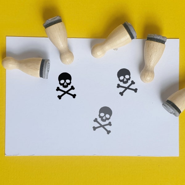 Skull Rubber Stamp - Etsy