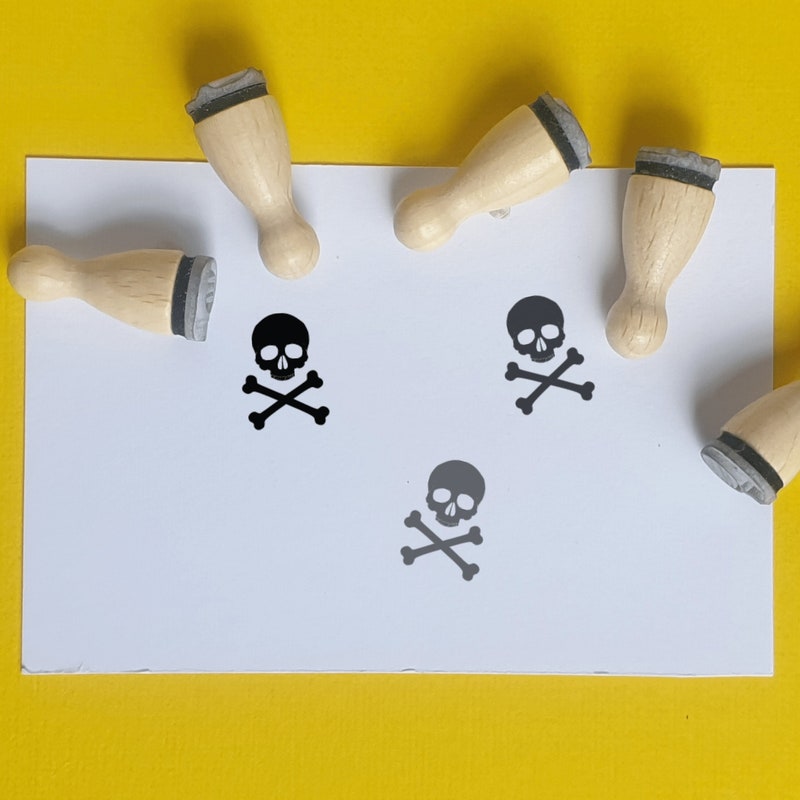 Skull Rubber Stamp - Etsy