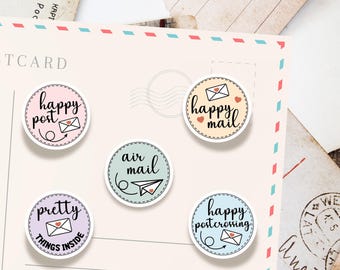 Postcrossing Stickers, Snail Mail Stickers, Penpal Stickers, Happy Mail ...