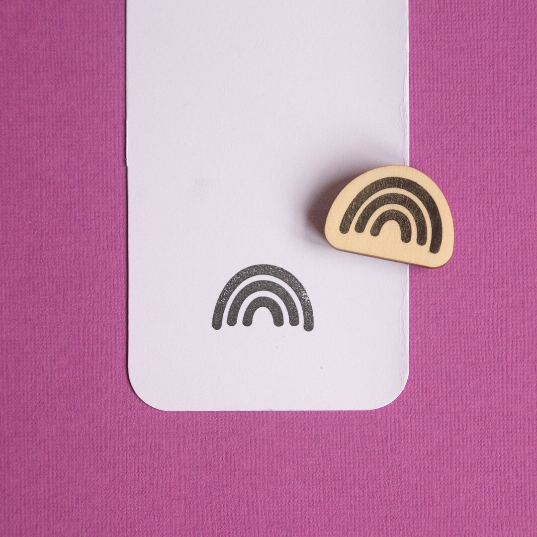 Rainbow Rubber Stamp, Eco Card Decoration Gift Wrapping Stamps ...