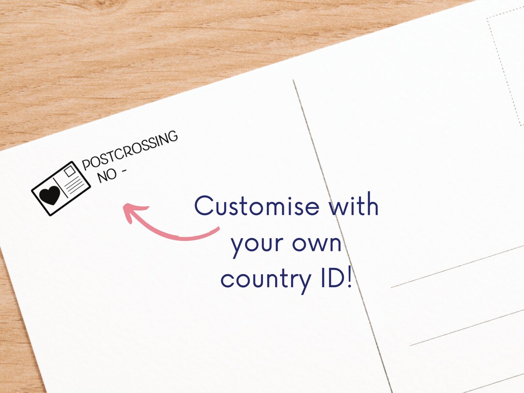 Postcrossing ID Stamp, Rubber Stamps Postcard, Snail Mail Stamp, Stamp ...