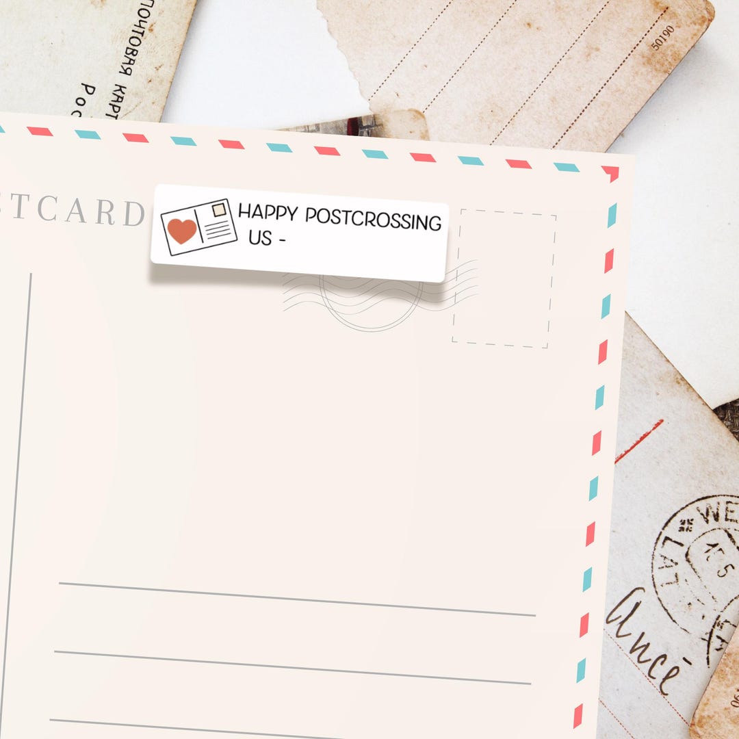 Postcrossing US ID Stickers, US Postcrossing, Snail Mail Stickers ...