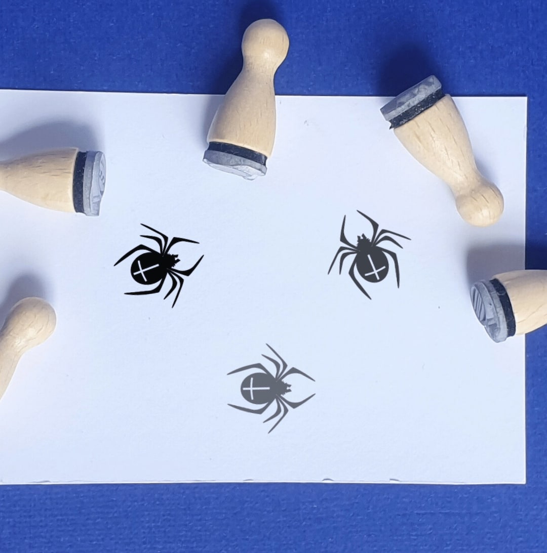 Spider Mini Stamp, Mini Rubber Stamps, Small Rubber Stamp, Tiny Rubber ...