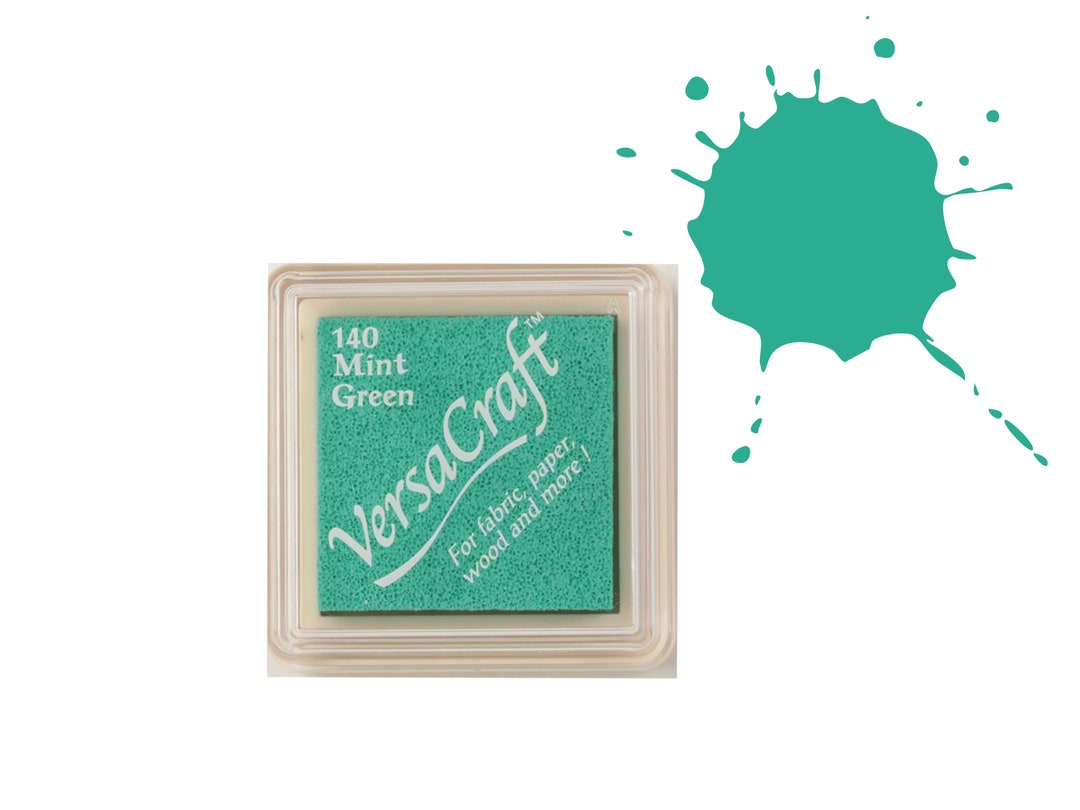 Mint Green Ink Pad Tsukineko Versacraft Inkpad Small, Rubber Stamp Ink ...